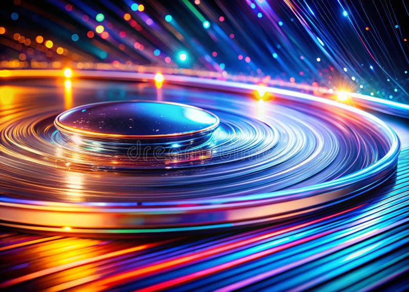 Abstract Long Exposure Light Trails on Semiconductor Wafer a Stunning ...