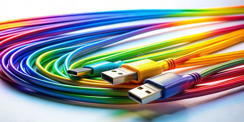 Abstract Long Exposure Photography USB Cables in Motion a Visual ...