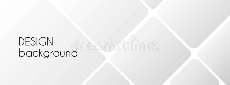 Abstract Long White Banner Template. Vector Geometric Creative ...