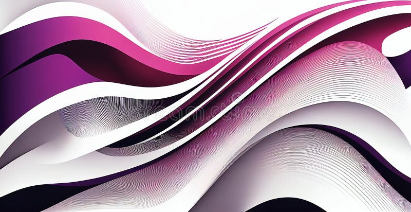 Abstract Longitudinal Lines with Waves Stock Illustration ...
