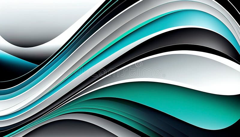 Abstract Longitudinal Lines with Waves Stock Illustration ...