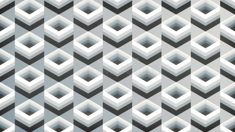 Abstract Loop Animation of a Group of Black and White Squares. 3d ...
