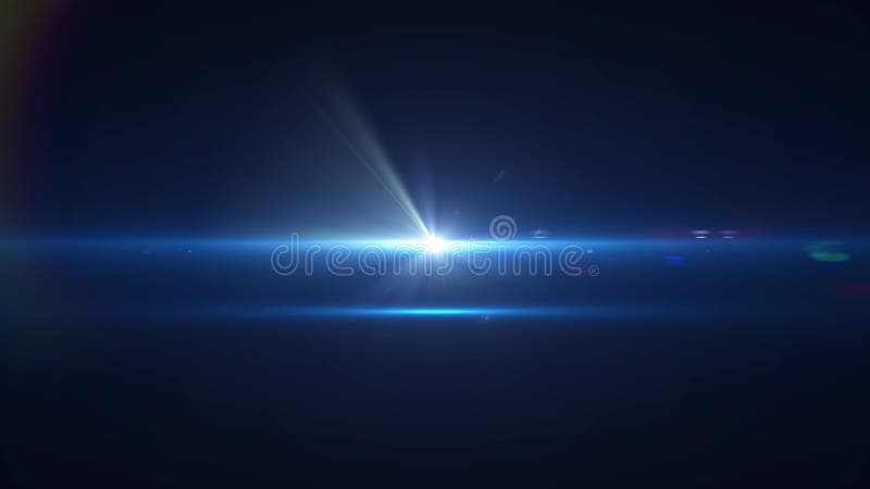 Loop Center Blue Optical Lens Flare Animation Abstract Background Stock ...
