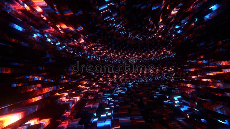 Abstract Loop 3D Futuristic Hyperspace Warp Energy Tunnel Stock Video ...