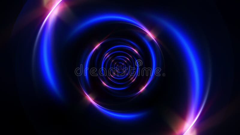 Abstract Loop Dark Blue Light Tunnel Background Stock Video - Video of ...