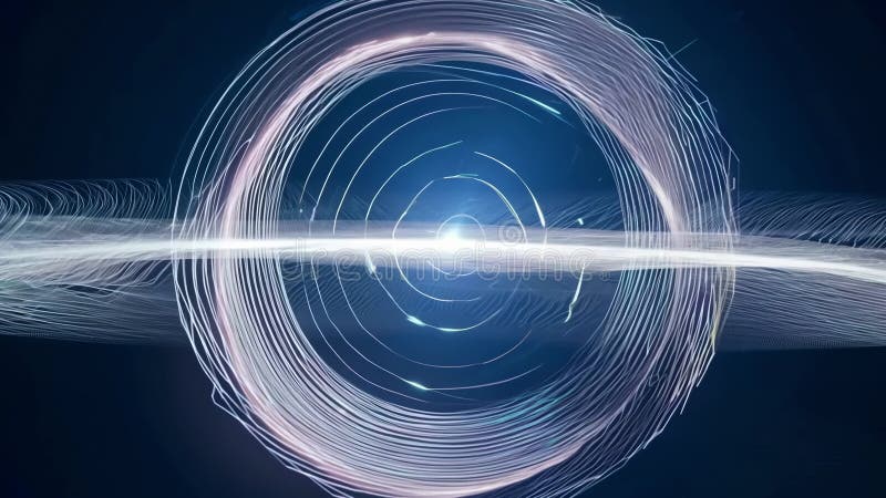 Abstract Loop with Dynamic Particles and a Sleek Technologyinspired ...