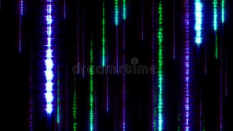 Abstract Loop Falling Digital Text Matrix Style Stock Video - Video of ...