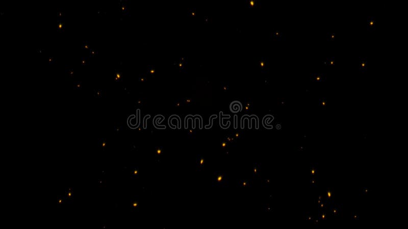 Abstract Loop Flickering Glow Orange Dust Particles Floating Stock ...