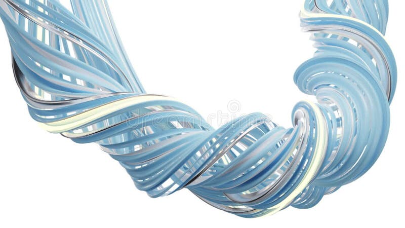 Abstract Loop Flowing Curve Lines with Alpha Channel, 3d Rendering Stock Footage - Video of blue ...