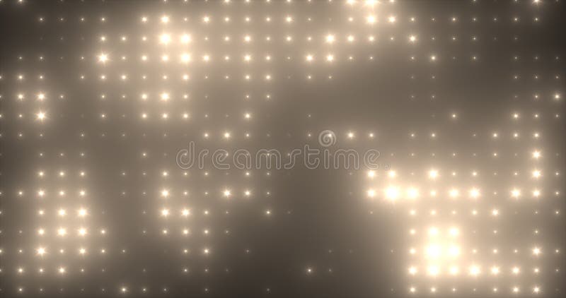 Abstract Loop Glowing Yellow Orange Disco Wall with Bright Light Bulbs ...