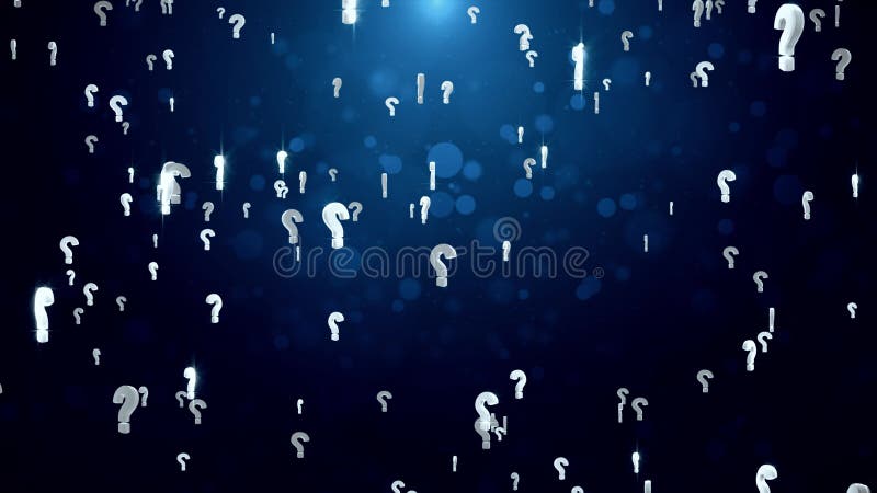 Abstract 4k 3D Question Mark Animated Loop Spin Moving Up Background ...