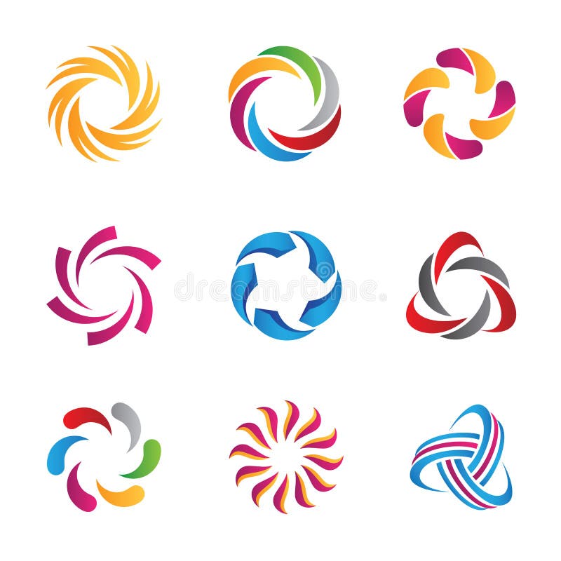 Abstract Loop Logos and Icons Template Stock Illustration ...