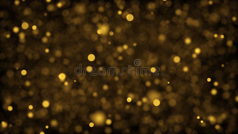 Abstract Loop Motion Shining Gold Dust Bokeh Particles. Blinking ...