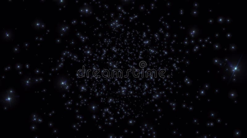 Abstract Loop White Blue Stars Particles Flowing Pattern Animation ...