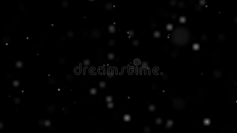 Abstract Loop White Dust Particles Floating on Black Background Stock ...