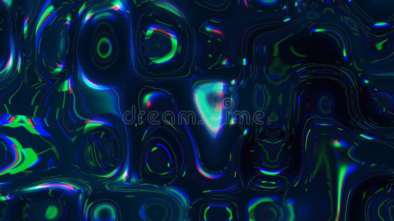 Abstract Loopable Blue Square Wave Grid. Neon Glowing Design Elements ...
