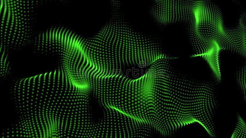 Abstract Loopable Green Cg Motion Waving Dots Texture with Glowing ...