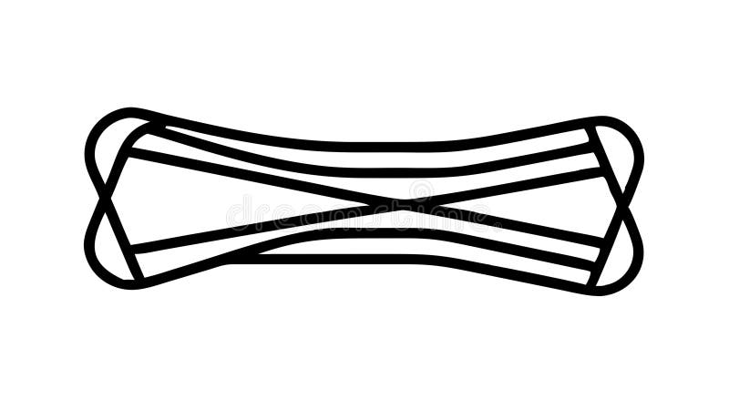 Abstract Looped Shape Icon Minimal Line Art Drawing, Vector Design ...