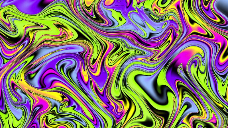 Seamless Abstract Psychedelic Wavy Background for Loop Playback. 4k ...