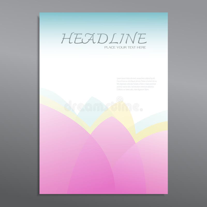 Abstract Lotus Brochure Flyer Design Vector Stock Vector - Illustration ...
