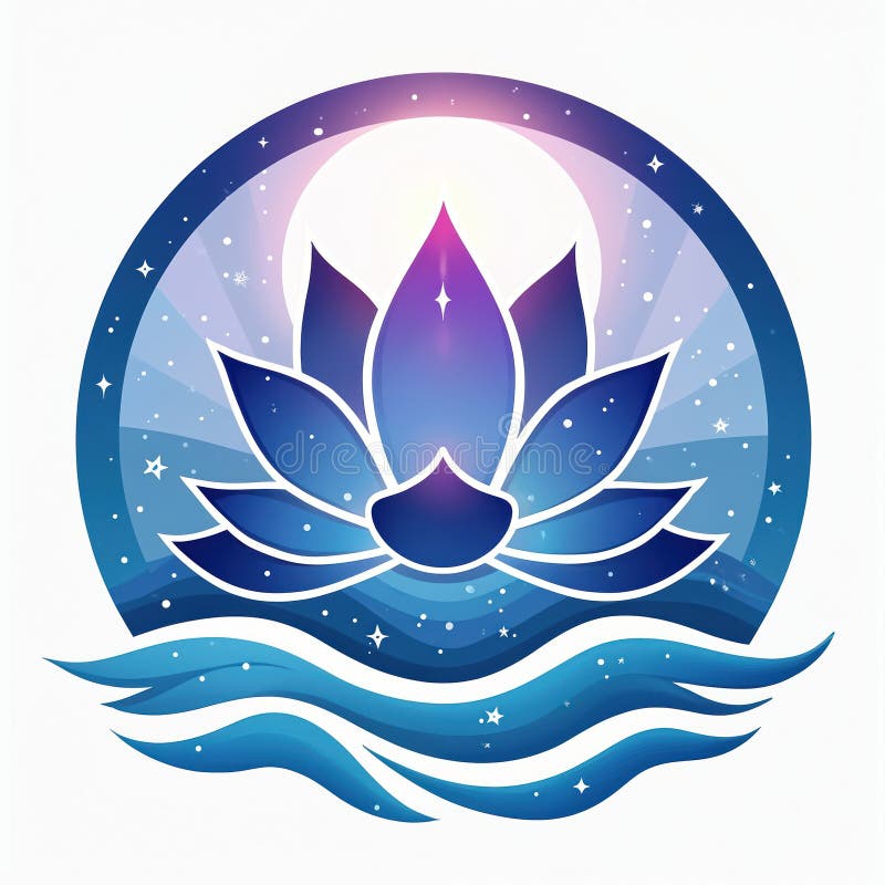 Abstract Purple Lotus Flower Illustration Stock Illustrations – 3,112 ...