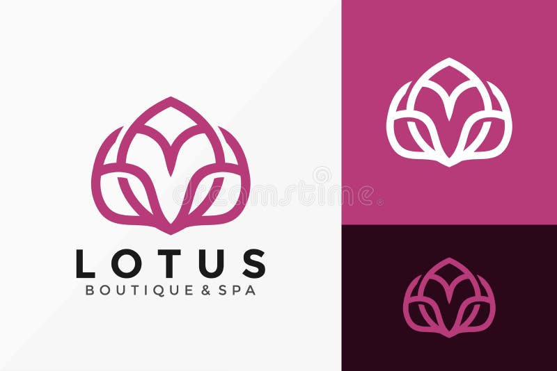 Abstract Lotus Leaf Logo Icon Vector Design. Luxury, Simple, Minimal ...