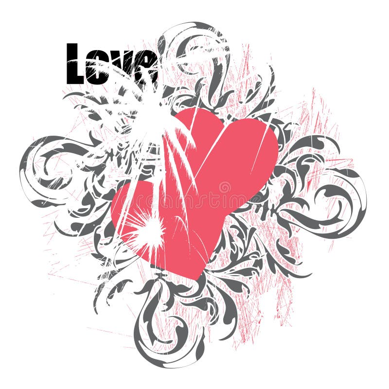 Abstract love background stock illustration. Illustration of grungy ...