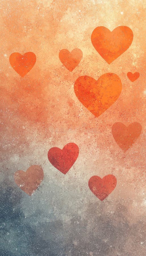 Abstract Love Background, Soft Texture, Romantic Design, Hearts ...