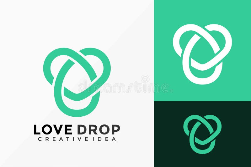 Abstract Love Drop Logo Vector Design. Abstract Emblem, Designs Concept ...