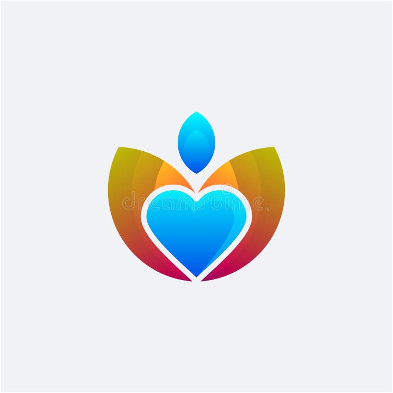 Love Symbol with Gradient Color, Blur Effect Stock Photo - Image of ...