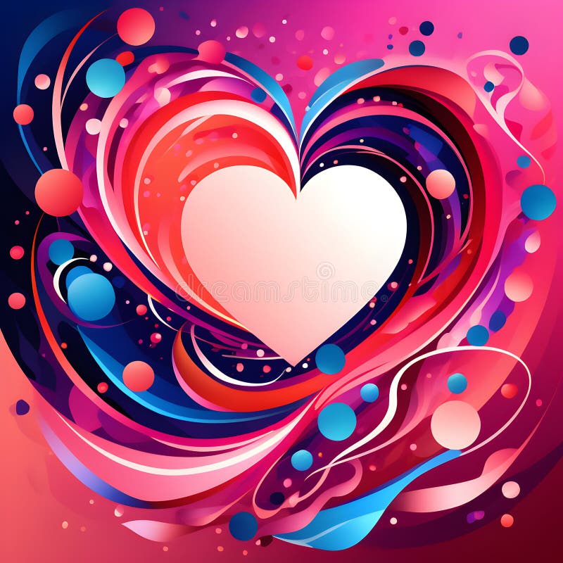 Abstract Love Heart Valentines Day Stock Illustration - Illustration of ...