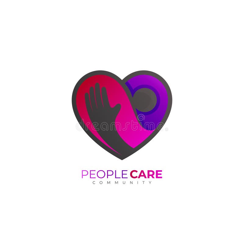 Abstract Love Logo and Social Design Template, Hand Stock Vector ...