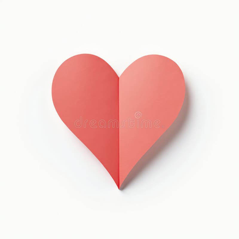 Abstract Love Note with Folded Paper Effects on a White Background ...