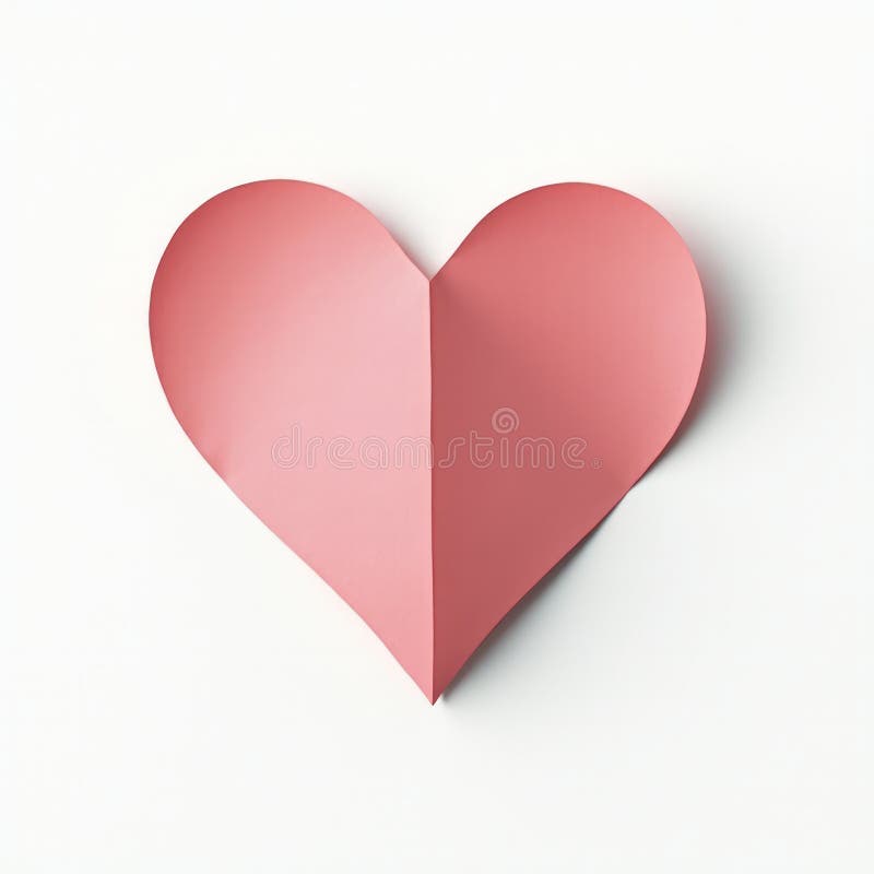 Abstract Love Note with Folded Paper Effects on a White Background ...