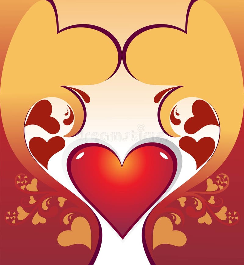 Abstract Love Shape Background Stock Vector - Illustration of love ...