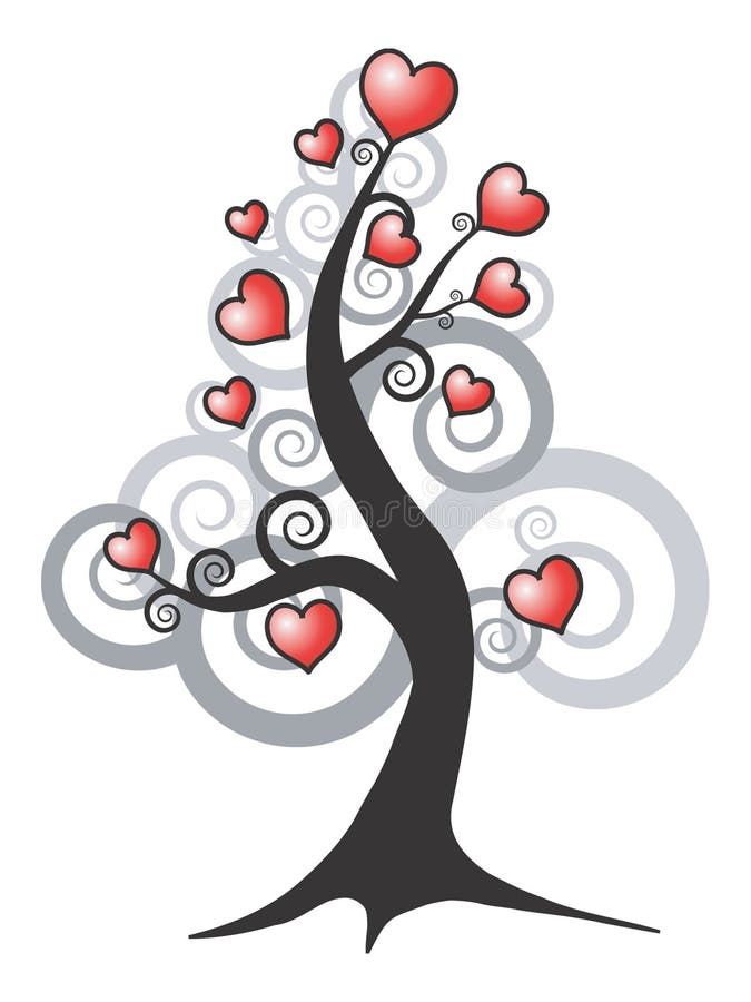 Abstract love tree stock illustration. Illustration of branch - 6331125