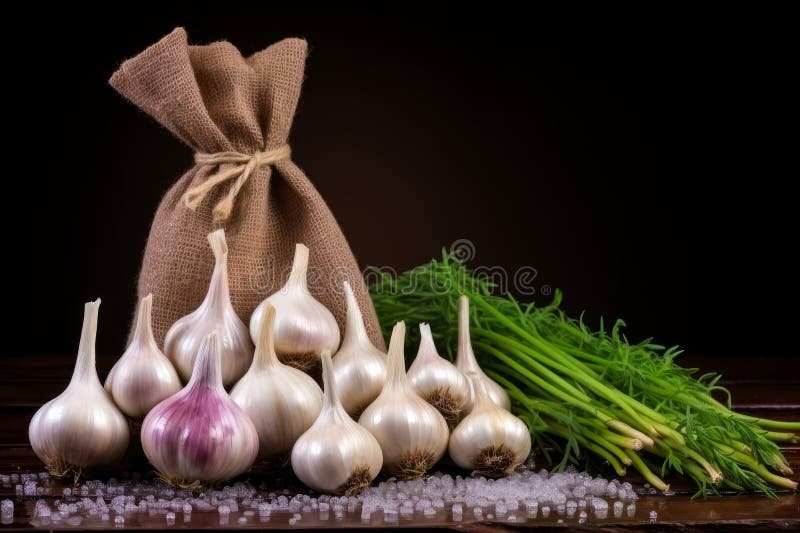 Abstract Low Key Background with Artistic Garlic Theme for Elegant ...