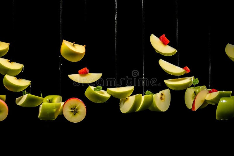Abstract Low Key Background with Assorted Fruits for a Creative and ...