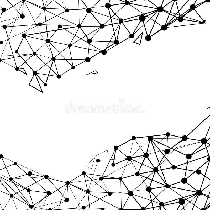 Abstract Low Poly Background with Copy Space. Triangular Grid Vector ...