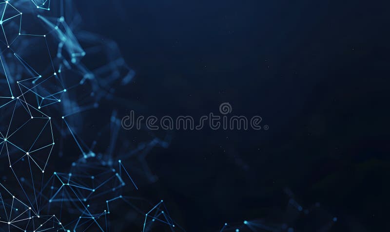 Abstract Low Poly Background with Digital Connection Lines Stock ...