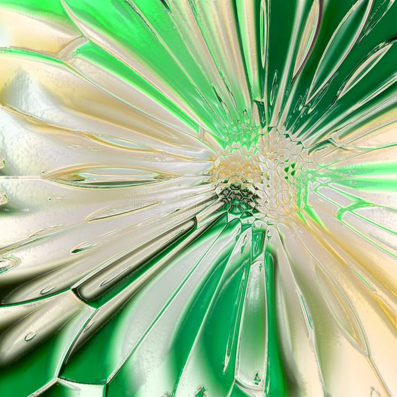 Abstract Low Poly Background with Leafs and Water Drops in Green and ...