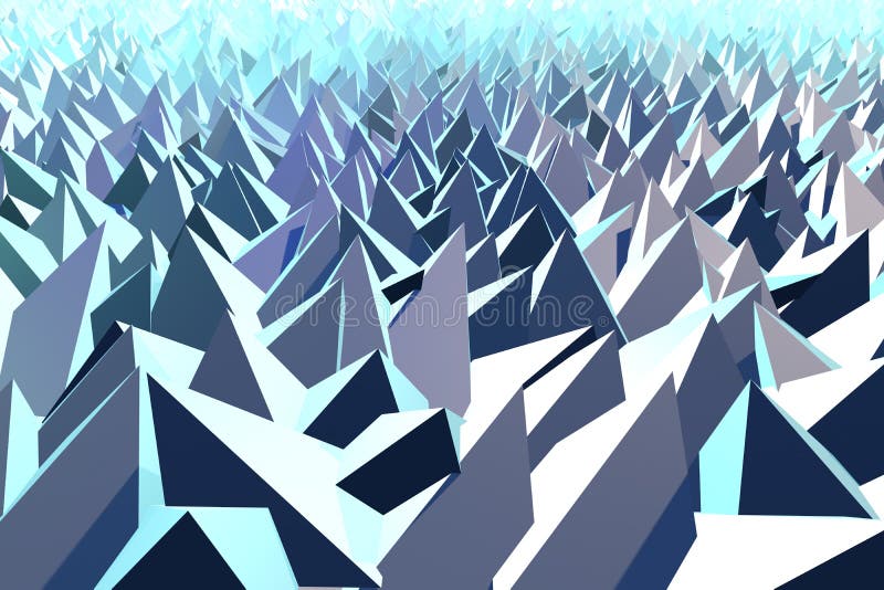 Abstract Low Poly Background of Pyramid Shapes Stock Illustration ...