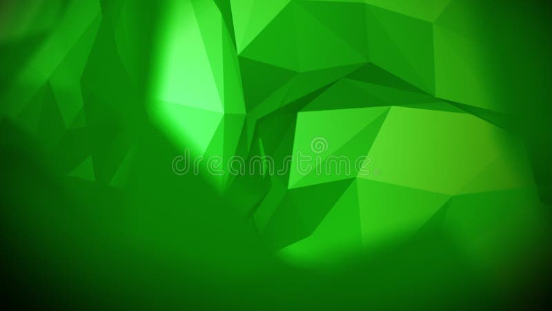 Abstract Low Poly Background of Triangles in Green Colors. Looped ...