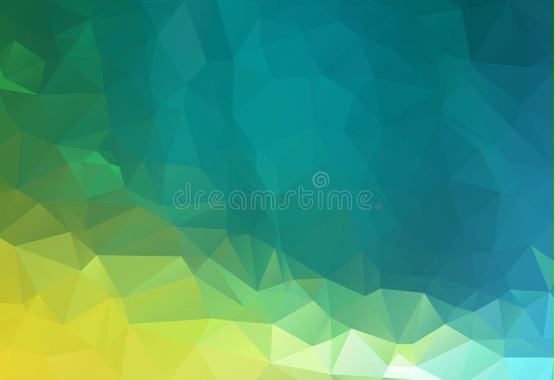 Abstract Low Poly Background of Triangles in Green Colors. Triangular ...