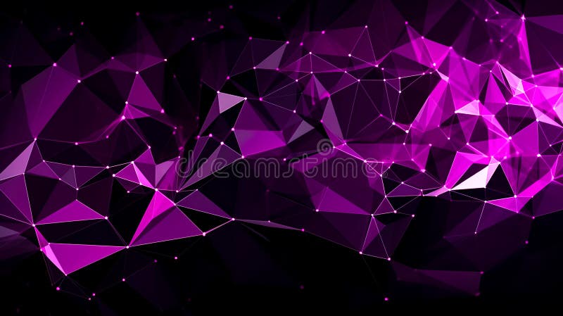Abstract Low Poly Background of Triangles in Purple Colors, Generative ...