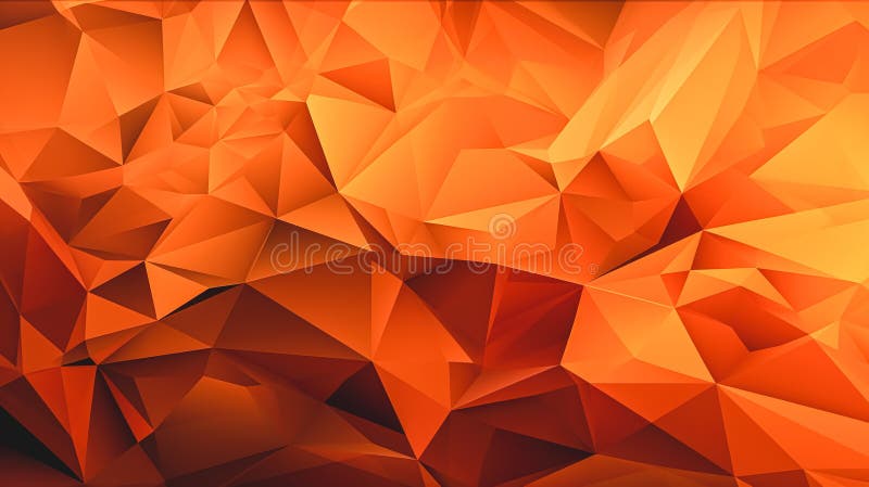 Abstract Low Poly Background of Triangles in Red, Orange, Yellow Colors ...