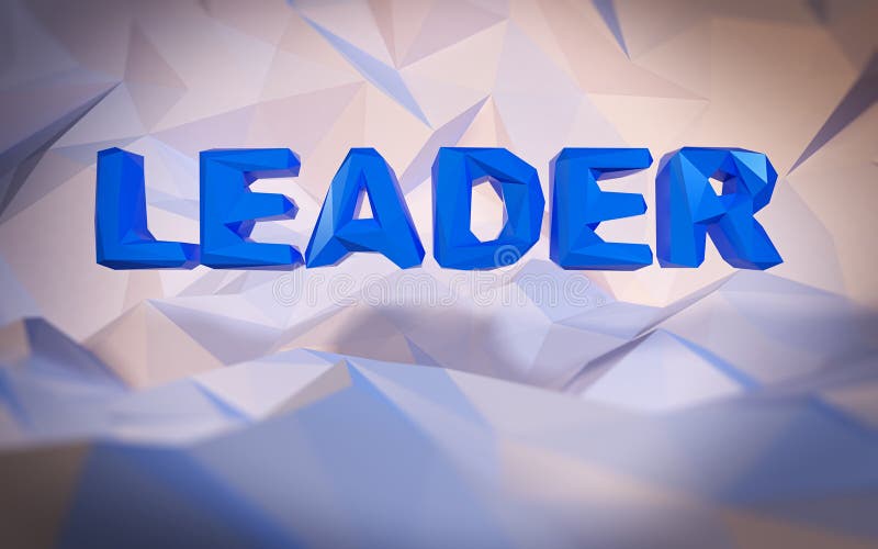 Abstract Low-poly Background. Word Concept. Text Leader Stock ...