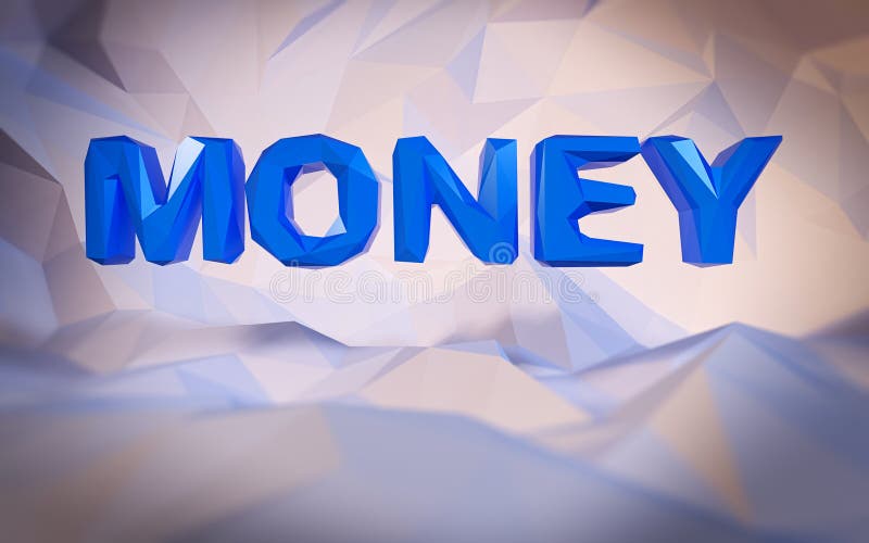 Abstract Low-poly Background. Word Concept. Text Money Stock ...