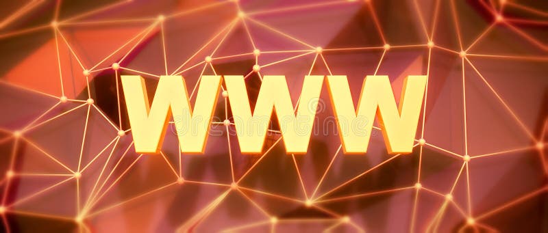 Abstract Low-poly Background. Word Concept. Text WWW Stock Illustration ...