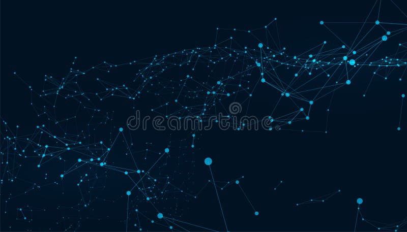 Abstract Low Poly Connection Lines Digital Technology Background Stock ...